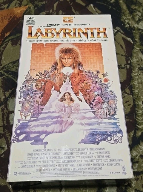 LABYRINTH VHS 1986 David Bowie Fantasy Sci-fi Jim Henson Nelson Tested ...