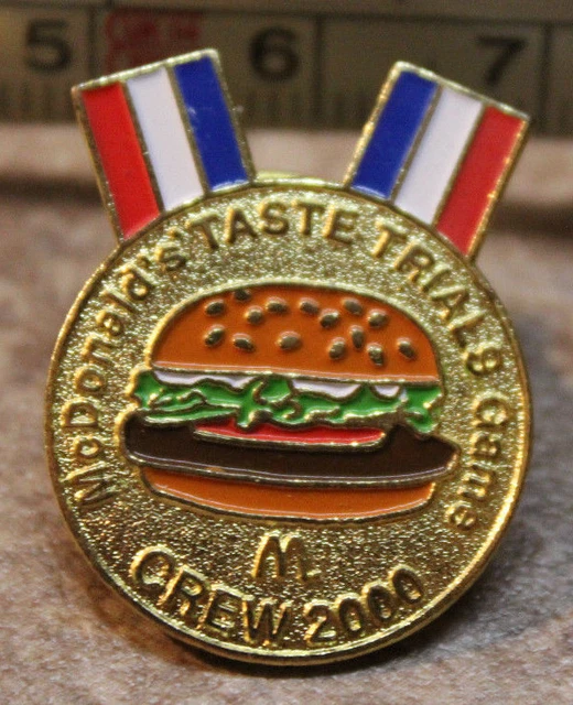 MCDONALDS TASTE TRIALS Game Crew 2000 Employee Collectible Pinback Pin ...