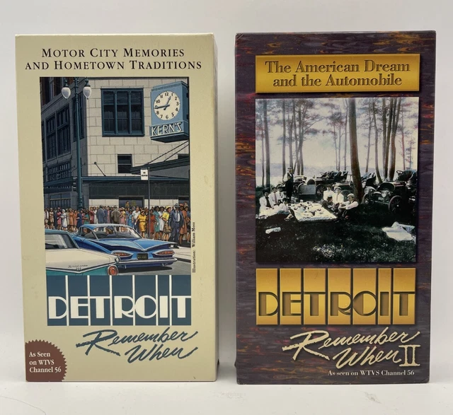 DETROIT REMEMBERS WHEN & Part II (VHS) WTVS 56 Documentary Motor City £ ...