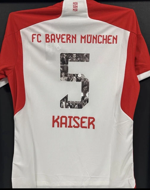 SONDER TRIKOT FC Bayern München Mit Sonderflock Kaiser #5 M neu ...