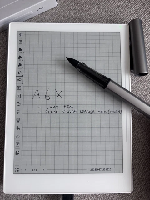 RATTA SUPERNOTE A6X, original box, black vegan leather folio cover and LAMY pen £260.68 ...