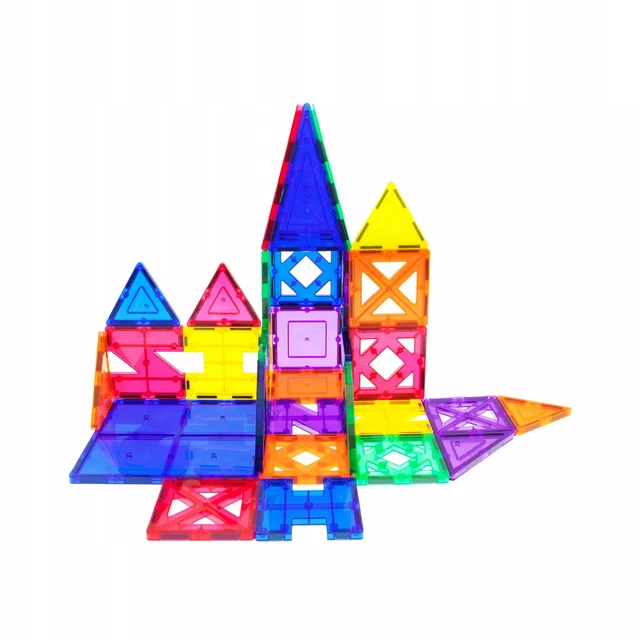 KLOCKI MAGNETYCZNE KONSTRUKCYJNE edukacyjne 33 el Picasso Tiles duże ...