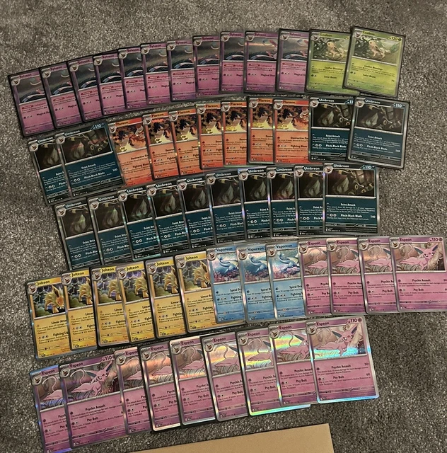 PRISMATIC EVOLUTIONS POKÉMON bundle 56 cards Eeveelutions. £60.00 ...
