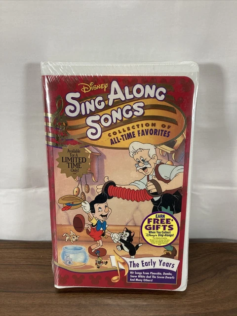 DISNEY'S SING ALONG Songs: The Early Years (VHS Video, 1997, Clam Shell ...