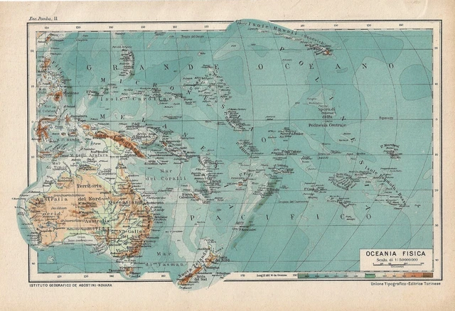 1944 ANTIQUE MAP OCEANIA AUSTRALIA WWII ANTIQUE MAP £18.23 - PicClick UK