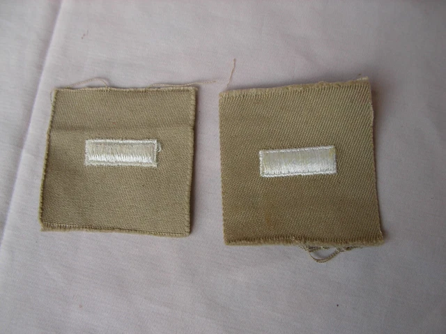 WW2 US 2 Insignes Tissu De Grade Américain " First Lieutenant " Tenue D ...