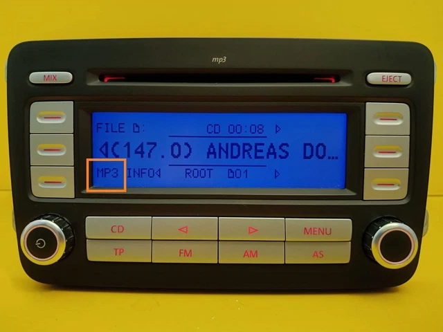 ORIGINAL VW RCD 300 CD Autoradio Radio Touran Golf V Passat 3C Caddy ...