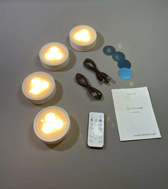 KITCHEN PUCK SPOT Light 2400mAh Battery Magnetic Stick On Touch ...