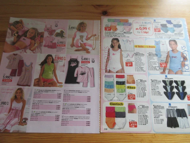GIRLS CUTE KIDS Underwear Panties Pajamas Catalog Clippings AD Print 10 ...