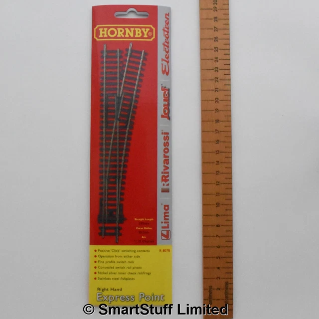 HORNBY R8078 RIGHT Hand Express Point Railway Track - 00 Gauge - New in ...