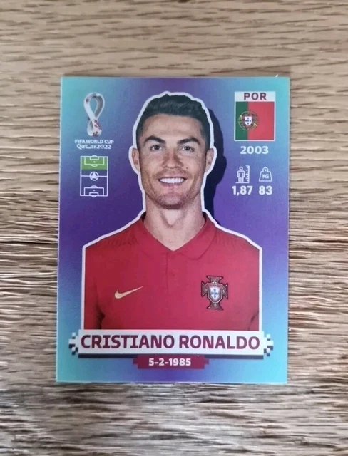 PANINI FIFA WM 2022 Qatar Sticker Cristiano Ronaldo POR 18 Portugal EUR ...