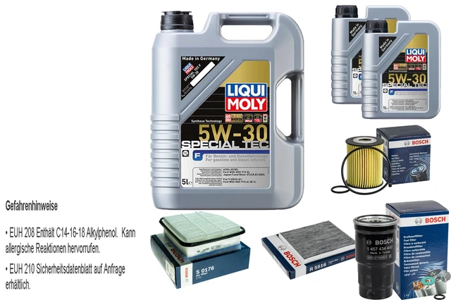 BOSCH INSPECTION SET 7L Liqui Moly Special Tec F 5W-30 Pour Toyota RAV 4 III EUR 155,87 ...