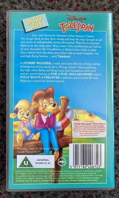 VINTAGE RARE WALT Disney VHS - Jungle Book Spin-Off - Talespin - Baloo ...