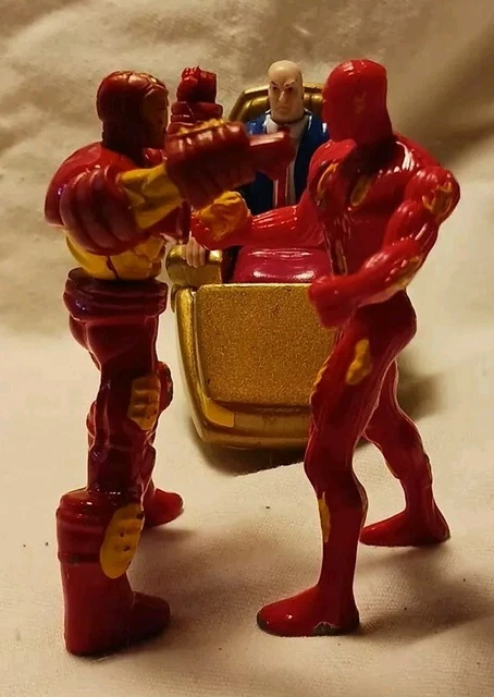 MARVEL COMICS DIECAST Iron Man Human Torch Professor Charles Xavier ...