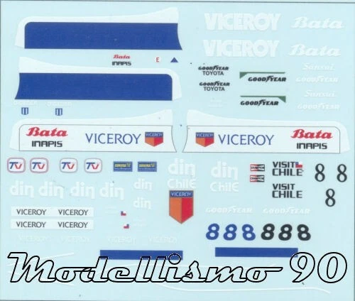 DECAL 1/43 WILLIAMS FW07 F.1 Ford #8 2nd Aurora AFX 1980 Eliseo Salazar ...