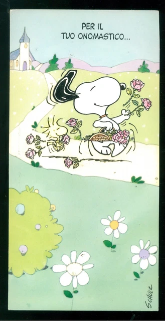 PEANUTS SCHULZ SNOOPY Biglietto Auguri Gift Card Grande Hallmark Anni ...