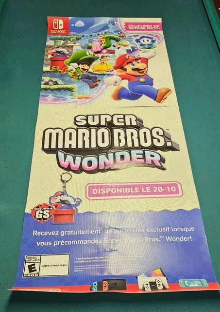 NINTENDO BANNER GAMESTOP Promotional Display Super Mario Wonder Rare ...