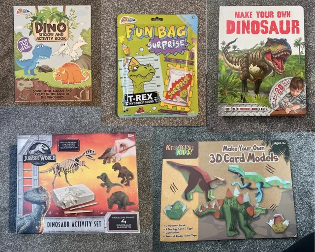 KIDS DINOSAURS GAME Activities & Book Dino Creative Gift Set Bundle ...