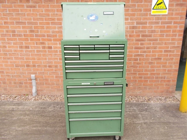 EX-MILITARY MOBILE LOCKABLE Kennedy tool chest / cabinet with separate ...