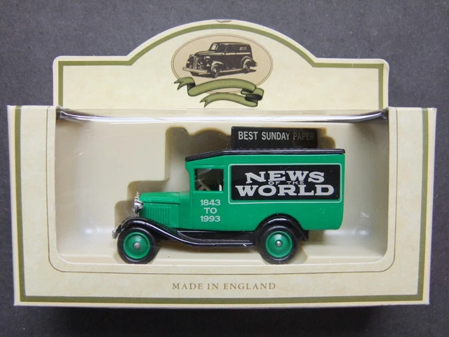 LLEDO PROMO MODEL 1934 Ford Model A Van - News of the World £3.95 ...