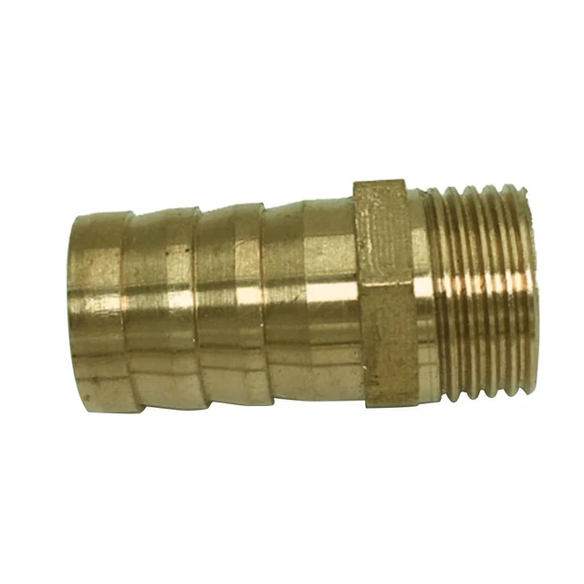 BRASS HOSE FITTING Connector, Barb x NPT Male, Thread G1/2"=DN15=20mm ...