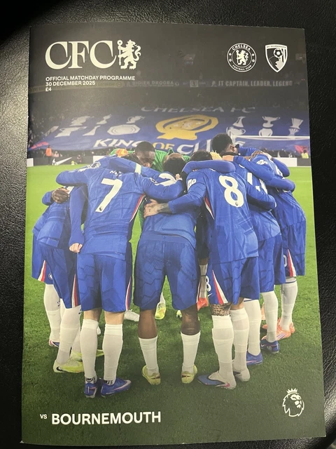 CHELSEA VS BOURNEMOUTH Match Day Program £3.30 - PicClick UK