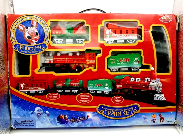 RUDOLPH REINDEER CHRISTMAS Town Express O Gauge Battery Operated Train ...