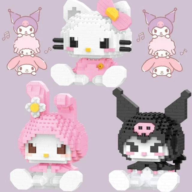 SANRIO ANIME CINNAMOROLL Kuromi Building Blocks Brick Toy Children's ...
