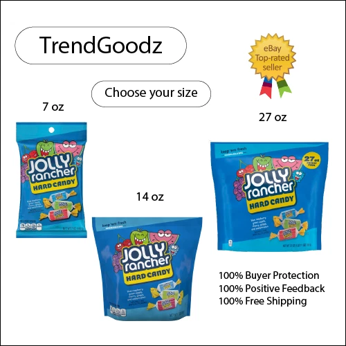 JOLLY RANCHER, ASSORTED Fruit Flavored Hard Candy Individually Wrapped ...