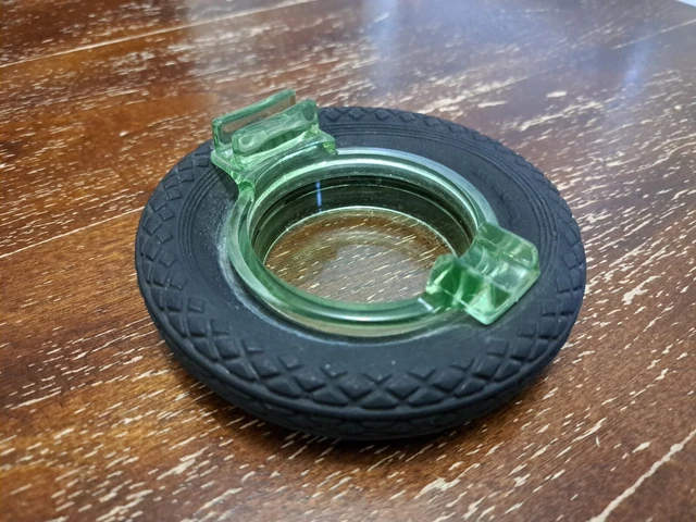GOODYEAR BALLOON TIRE. Uranium Glass Cigar Ashtray $50.40 - PicClick CA