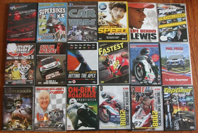 SUPERBIKES RACING BIKES MOTOR SPORT 18 dvd MEGA movie collection job ...