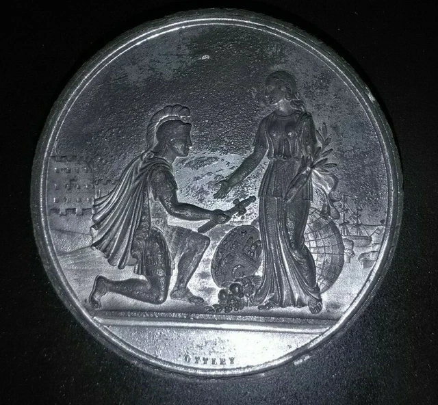 BIG 1856 CRIMEAN War Treaty of Paris Peace with Russia Medal Medallion ...