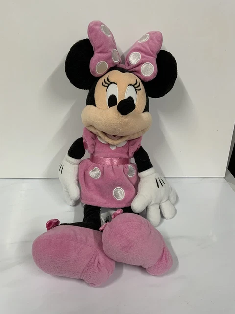 DISNEY STORE EXCLUSIVE Minnie Mouse 20” Plush Pink Toy Pink Dress £9.50 ...