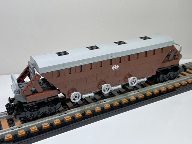 LEGO MOC GRAIN Carrier Train Carriage 12V 9V Town City Trains $119.95 ...