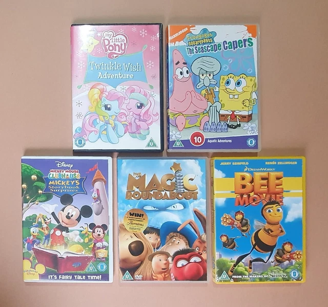 JOB LOT (5X Children's DVD's) - My Little Pony, Mickey Mouse, Bee Movie ...