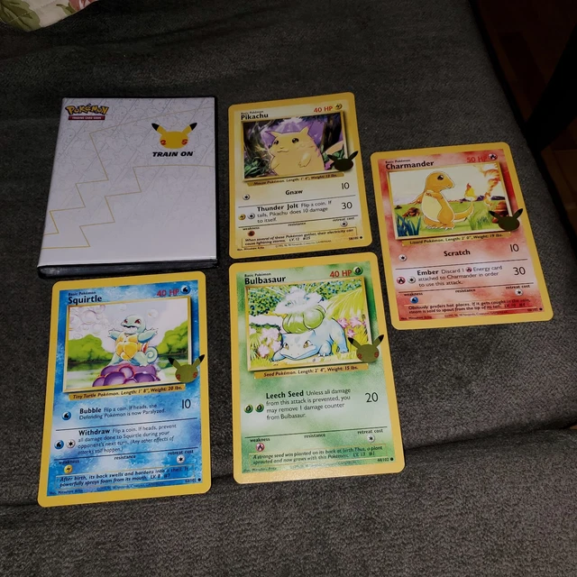 POKEMON 25TH ANNIVERSARY Binder Jumbo Card Pikachu Bulbasaur Charmander ...