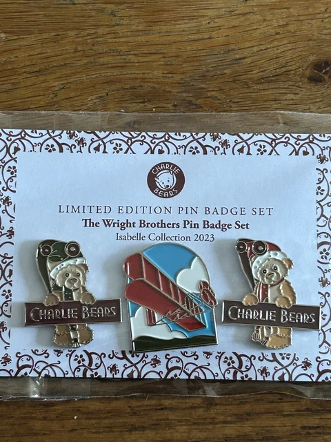 CHARLIE BEARS THE Wright Brothers Pin Badge Set /300 £22.00 - PicClick UK