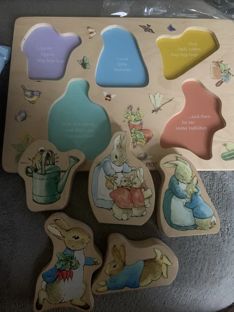 PETER RABBIT WOODEN puzzle story beatrix potter £10.00 - PicClick UK