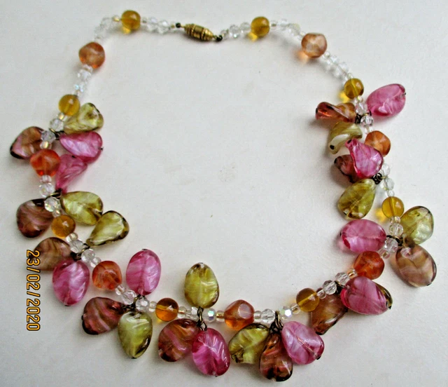 ANCIEN COLLIER EN pâte de verre Murano antique venetian jewelry glass ...
