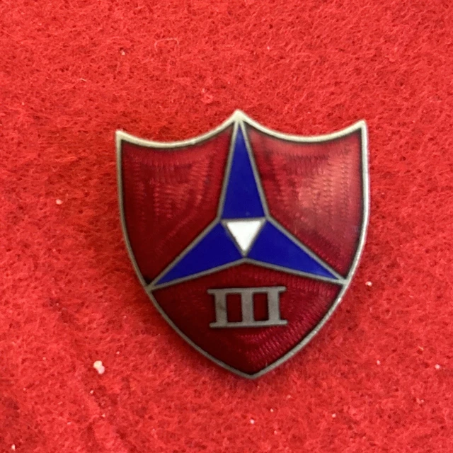 WW2 US ARMY 3Rd Corps Artillery Unit Dui Crest Insignia Pin's Badge EUR ...
