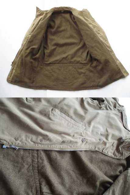 VINTAGE 1940S WW2 U.S. ARMY M-1941 Arctic Field Jacket Outer Twill Very ...