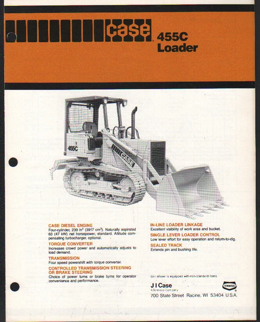 CASE &&455C&& BROCHURE pala caricatore trattore cingolato EUR 8,78 ...