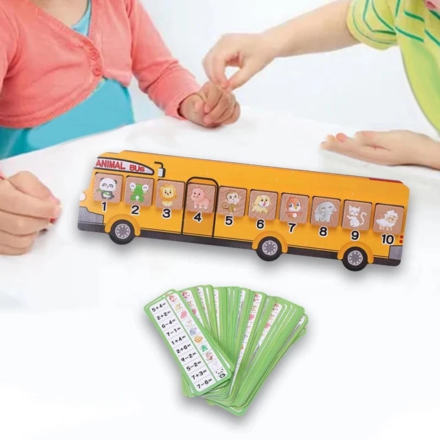 MATH LOGIC NUMBER Learning Toys Number Animal Bus Toy Birthday Party ...