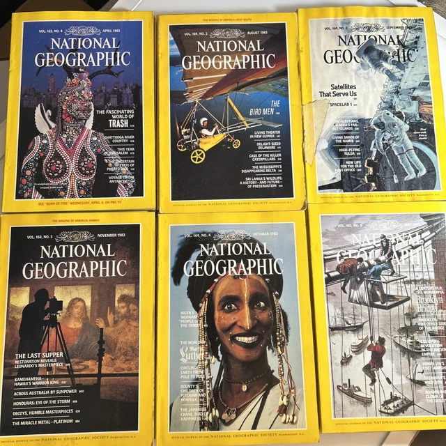 NATIONAL GEOGRAPHIC MAGAZINE 1983 Complete Year 12 Issues Set + Maps ...