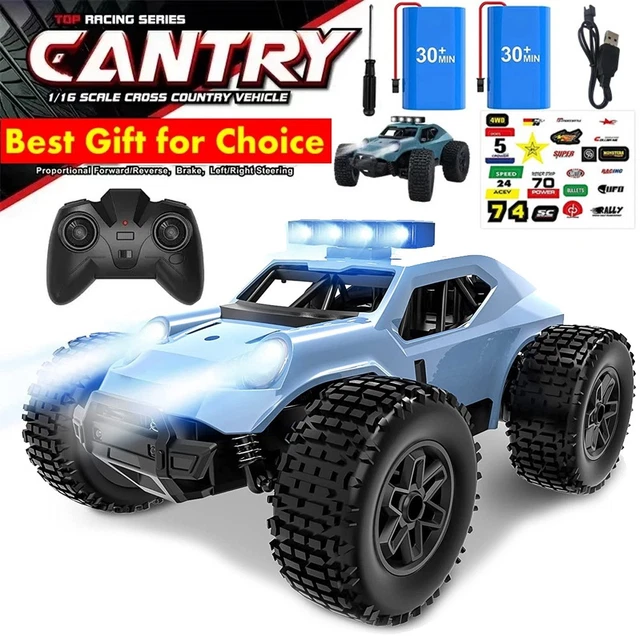 XL LARGE CAR Monster Truck Remote Control RC Cars Big Wheel 2WD Kid Toy ...