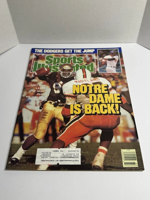 SPORTS ILLUSTRATED NOTRE Dame Is Back October 24, 1988 £18.51 - PicClick UK