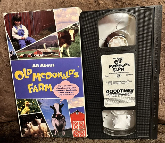 ALL ABOUT OLD McDonald’s Farm VHS VIDEO Tractors-Combines-Farm Animals ...