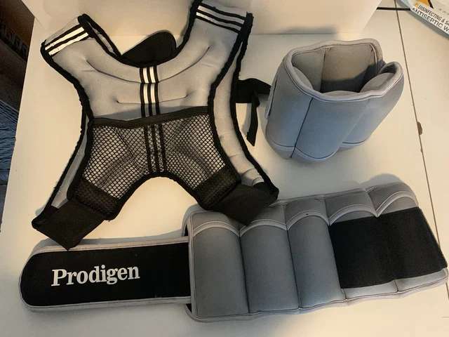 PRODIGEN RUNNING WEIGHT Vest for Adults 8 lbs and Ankle Weight 5 lbs ea ...