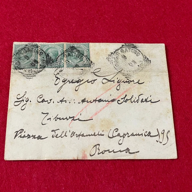 STORIA POSTALE BUSTA Auguri Di Ringraziamenti A Antonio Solidati ...