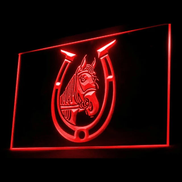 200057 HORSESHOE HORSE Pony Riding Display LED Neon Light Signs $23.99 ...